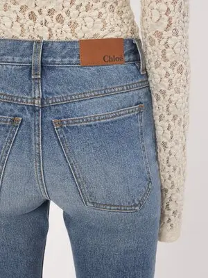Chloé Cropped Flare Jeans - Gray