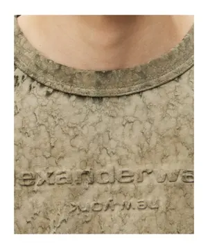 Alexander Wang Logo Embossed Tie-dye Long Sleeve T-shirt