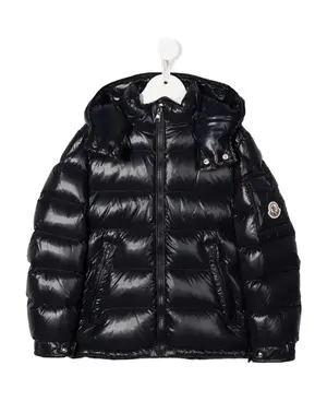 Moncler Quilted Puffer Jacket With Removable Hood - Black