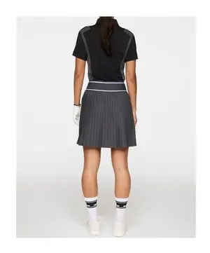 J. Lindeberg Pleated Midi Skirt - Asphalt