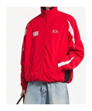 Balenciaga Nba Logo Track Jacket - Red