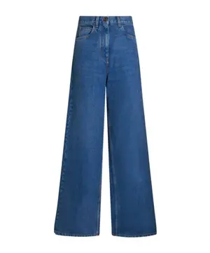 Etro High Waist Wide Leg Denim Jeans - Blue