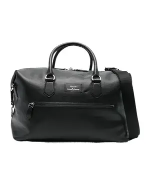 Polo Ralph Lauren Logo Patch Zip-up Duffle Bag - Black