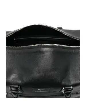 Polo Ralph Lauren Logo Patch Zip-up Duffle Bag - Black