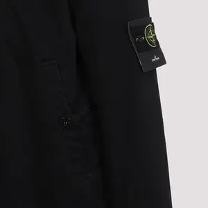 Stone Island Compass Patch High-neck Bomber Jacket - Black