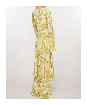 Acne Studios Abstract Print Wrap Midi Dress
