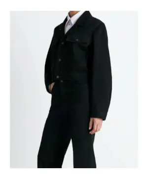 LEMAIRE Long Sleeve Denim Jacket - Black