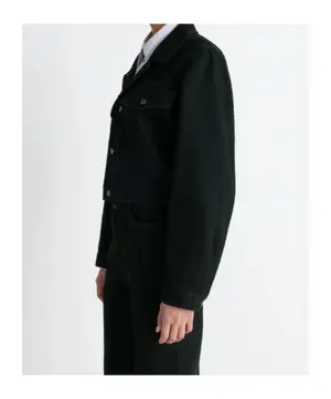LEMAIRE Long Sleeve Denim Jacket - Black