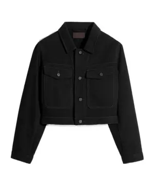LEMAIRE Long Sleeve Denim Jacket - Black