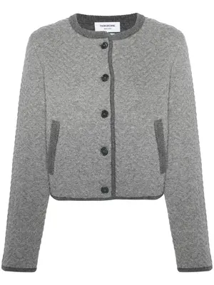 Thom Browne Herringbone 3d-knit Cardigan