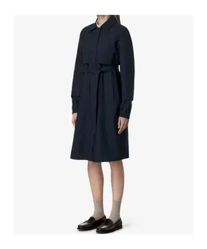 K-WAY Three-layer Cotton Poplin Trench Coat - Black