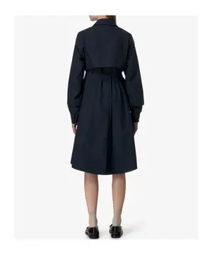 K-WAY Three-layer Cotton Poplin Trench Coat - Black