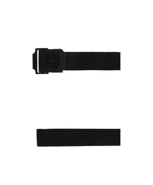 Stone Island Compass Logo Buckle Belt - Black
