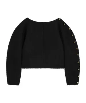 Celine Boatneck Knit Top In Cashmere And Wool