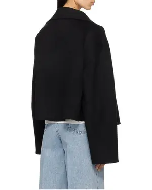 TOTEME Signature Cropped Jacket - Black