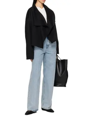 TOTEME Signature Cropped Jacket - Black