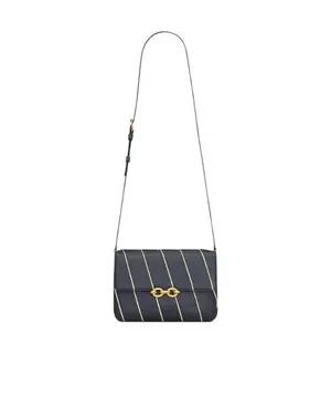Saint Laurent Le Maillon Striped Satchel Bag