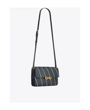 Saint Laurent Le Maillon Striped Satchel Bag