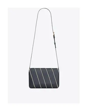 Saint Laurent Le Maillon Striped Satchel Bag