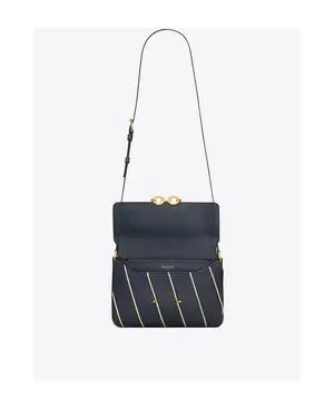 Saint Laurent Le Maillon Striped Satchel Bag
