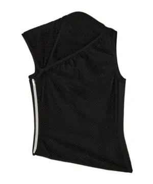 Y3 Asymmetrical Knit Top With Zipper Closure