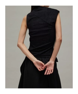 Y3 Asymmetrical Knit Top With Zipper Closure