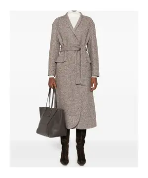 Brunello Cucinelli Single-breasted Belted Coat