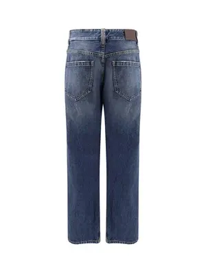 Brunello Cucinelli High-waisted Straight-leg Jeans - Blue