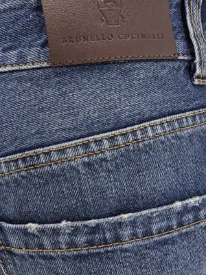 Brunello Cucinelli High-waisted Straight-leg Jeans - Blue