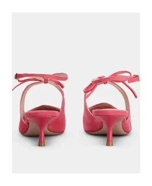 ROGER VIVIER I Love Vivier Bow Slingback Mules In Suede