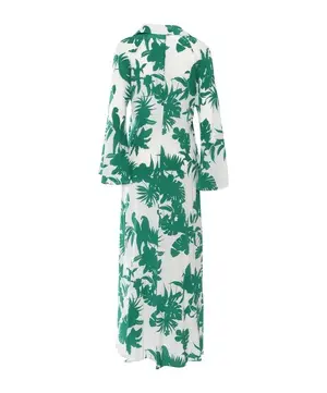 Max Mara Livrea All-over Patterned Long-sleeved Dress