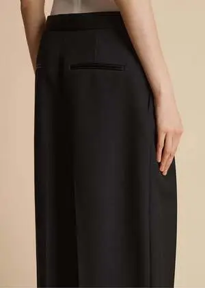 Khaite Marine Low-rise Wide-leg Pants - Black