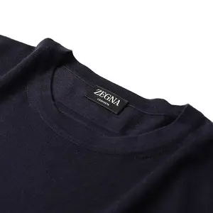 Zegna Round Neck Long Sleeve Sweater