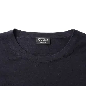 Zegna Round Neck Long Sleeve Sweater