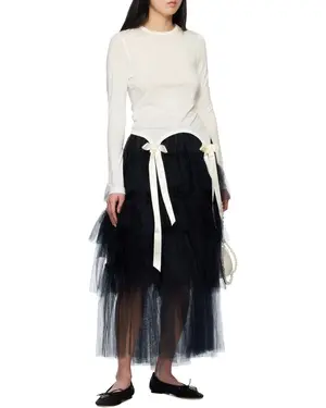 Simone Rocha Tulle Tiered Maxi Skirt