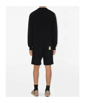 Burberry Check-label Track Shorts - Black