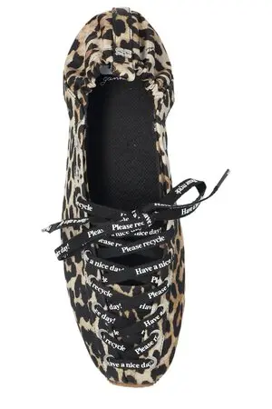 GANNI Leopard Ballerina Flats - Leopard Color