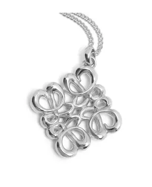 Loewe Small Anagram Pendant Necklace In Sterling