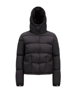 Moncler Ebre Logo Embroidered Button-up Down Jacket