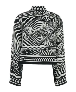 Blumarine Printed Long Sleeved Shirt - Black