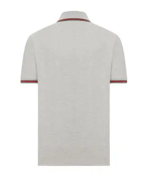 Gucci Logo Embroidered Short-sleeve Polo Shirt - Grey