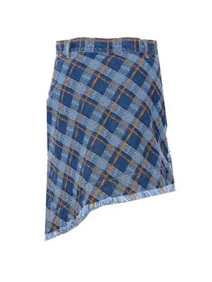 VIVIENNE WESTWOOD Zip-front Plaid Mini Skirt