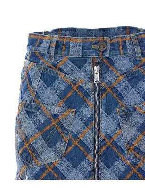 VIVIENNE WESTWOOD Zip-front Plaid Mini Skirt