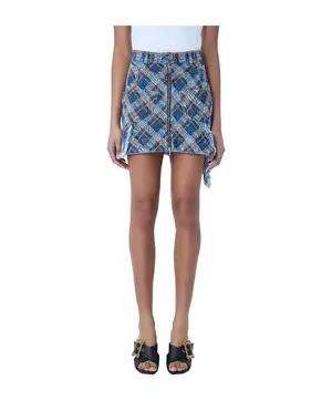 VIVIENNE WESTWOOD Zip-front Plaid Mini Skirt