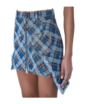 VIVIENNE WESTWOOD Zip-front Plaid Mini Skirt
