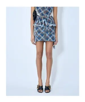 VIVIENNE WESTWOOD Zip-front Plaid Mini Skirt - No
