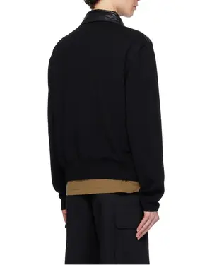 Moncler Logo Patch Down Cardigan - Black