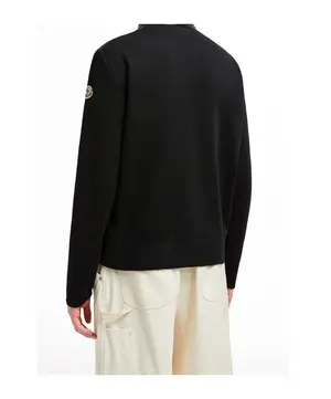 Moncler Logo Patch Down Cardigan - Black