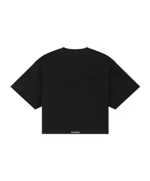 We11Done Cropped T-shirt With Logo Detail
