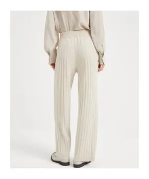 Brunello Cucinelli Ribbed Flared Pants